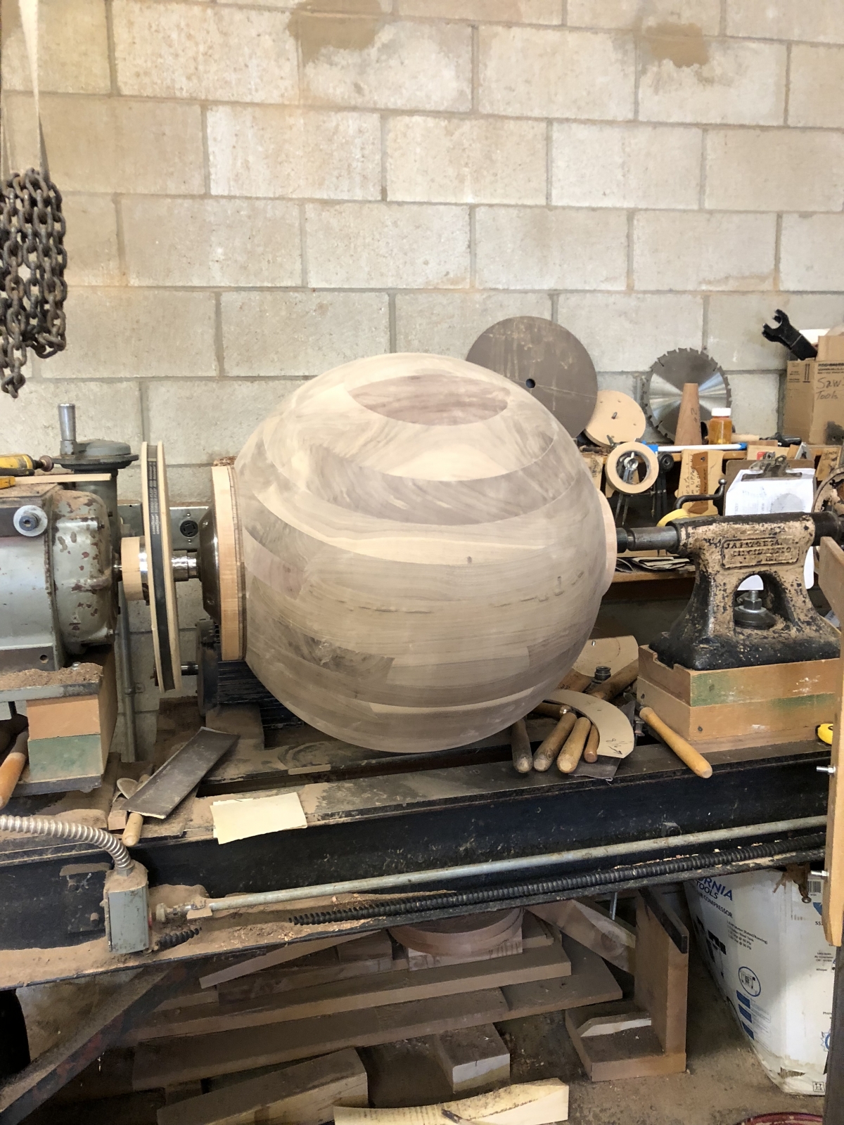 Wooded Table Ball Base - Brooks Architectural